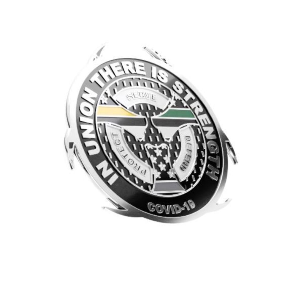 First Responder Fear is a Reaction Challenge Coin - Blue Wives Matter