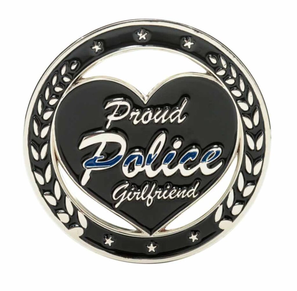 Proud Police Girlfriend Challenge Coin - Blue Wives Matter